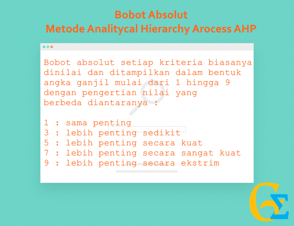 Metode AHP analitycal hierarchy process Sebagai Pengambil Keputusan ...